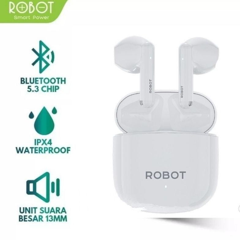 Jual ROBOT T60 TWS AIRBUDS EARPHONE BLUETOOTH 5.3 PLAYTIME 36JAM IPX4 ...