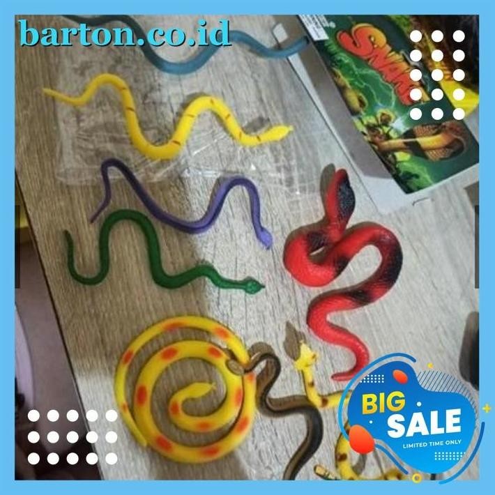 Jual MAINAN HEWAN KARET SET ULAR REPTILLES SNAKE SET 8PC MINIATURE ...