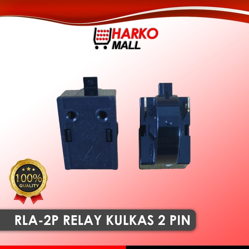 Jual Relay Kulkas 2 Pin PTC Rilay Kulkas Riley Kompresor Compressor RLA ...