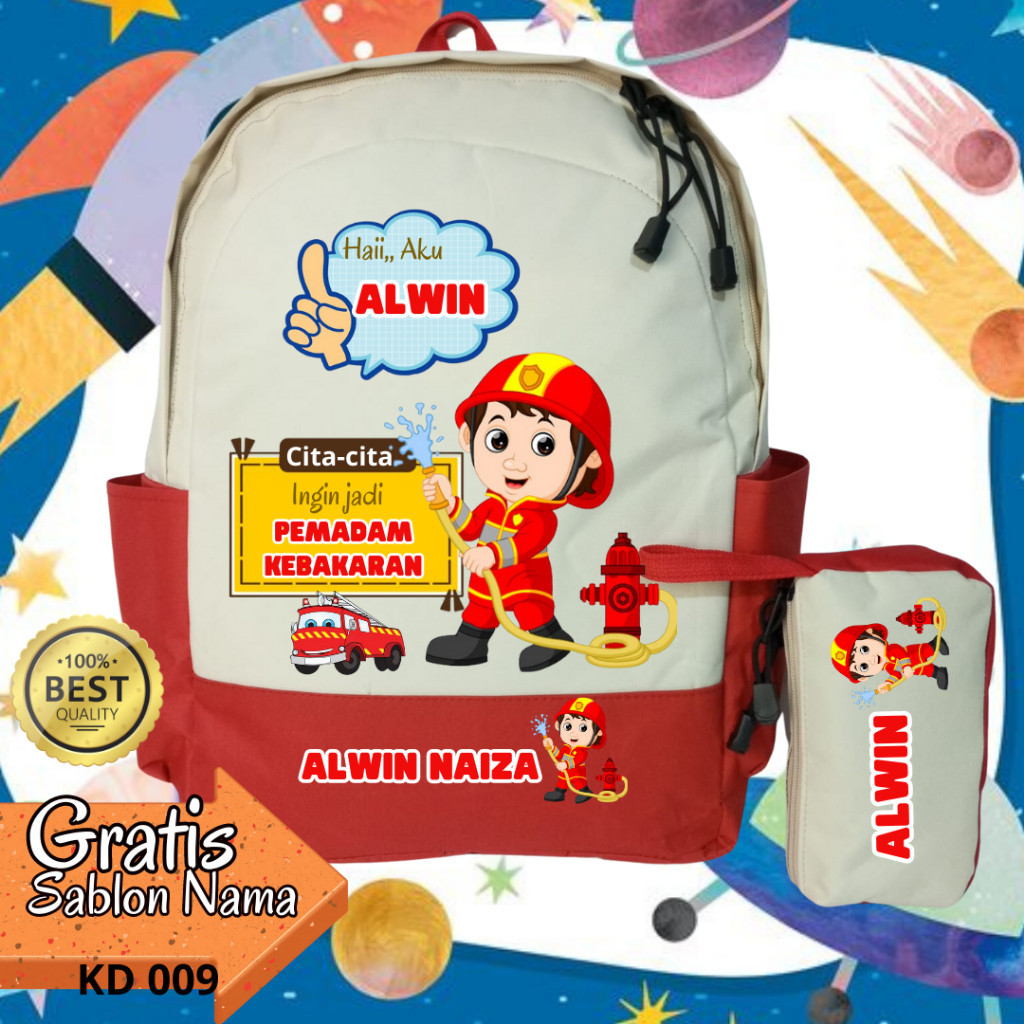 Jual TAS SEKOLAH ANAK TK-SD CITA CITA PEMADAM KEBAKARAN /TAS SEKOLAH ...