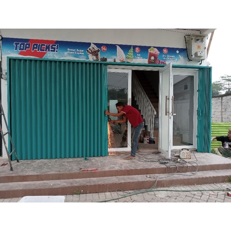 Jual Rolling door gulung folding gate besi | Shopee Indonesia