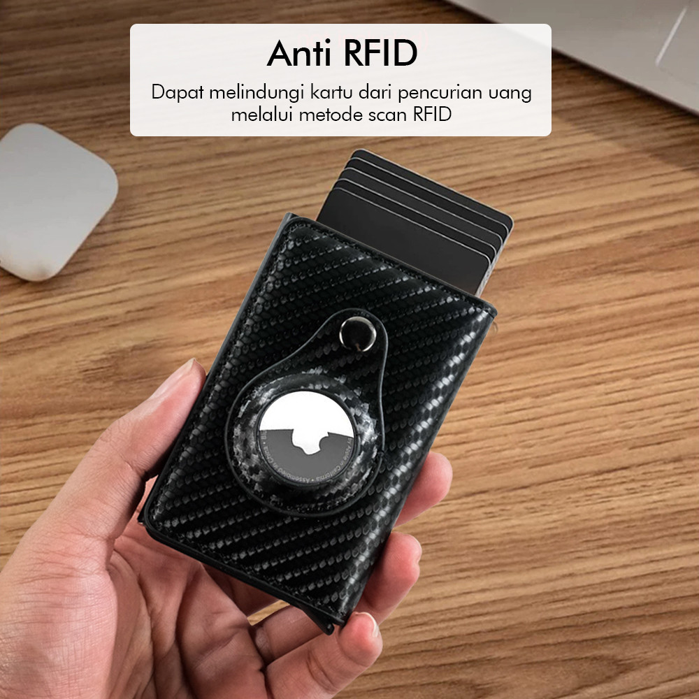 Jual Dompet Kartu Anti RFID Card Wallet with AirTag Slot - M218 ...