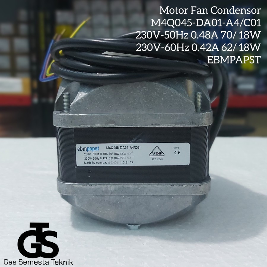 Jual FAN MOTOR CONDENSOR EBM 18W | FAN CONDENSOR 18 W M4Q045-DA01-A4/C01 | Shopee Indonesia