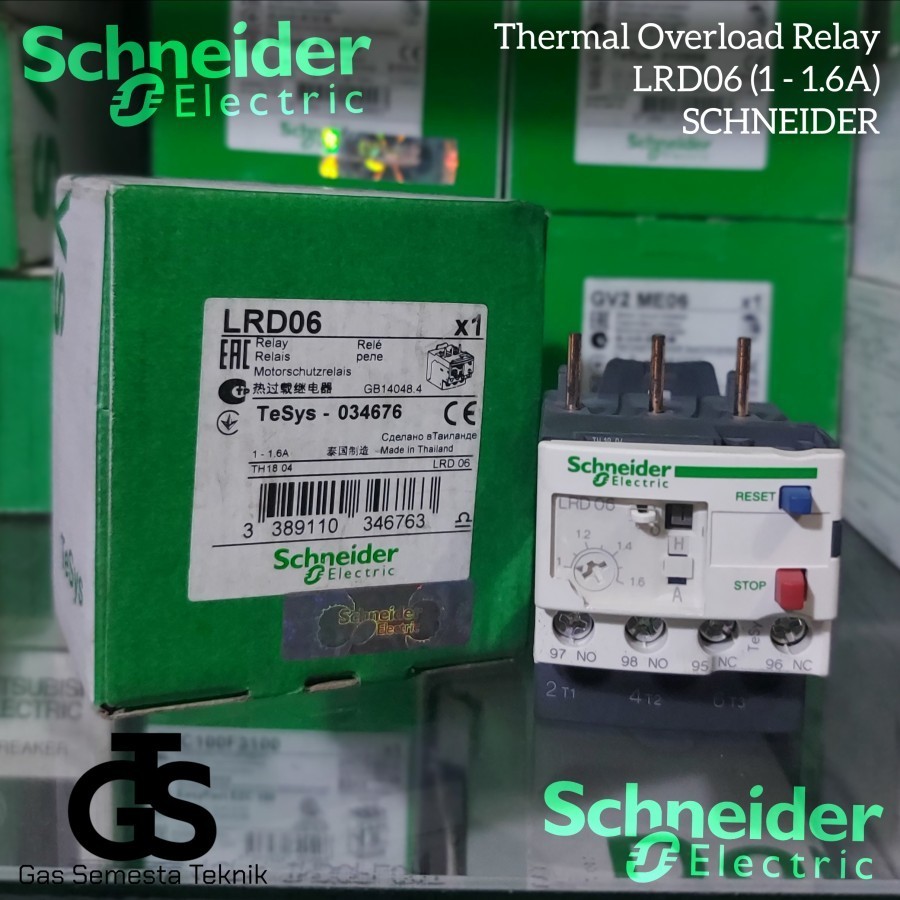 Jual THERMAL OVERLOAD RELAY LRD06 (1-1.6A) SCHNEIDER | Shopee Indonesia