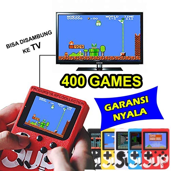 Jual Gameboy Gimbot Bisa Ke Tv Isi 400 Game Baterai Cas Mainan Anak ...