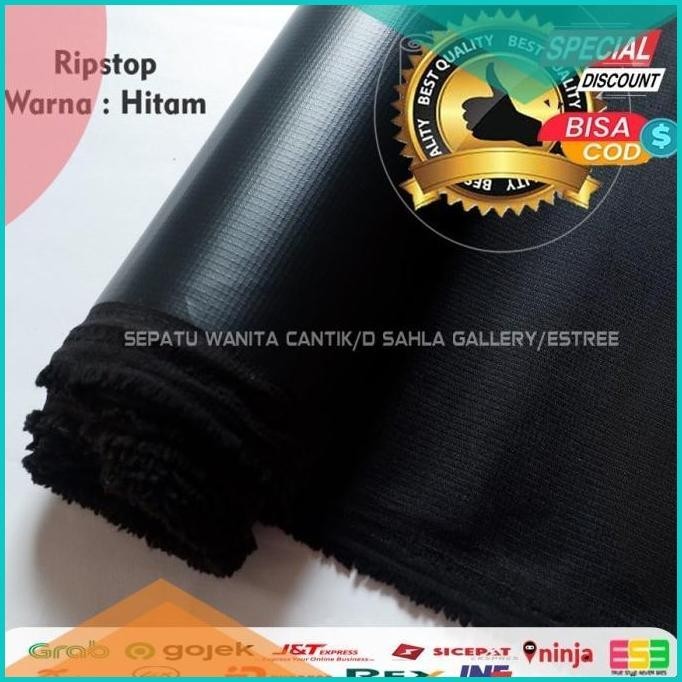 Jual Kain Bahan Tas Baby Ripstop Ribstok Ripstok Dienier Dinir Hitam ...