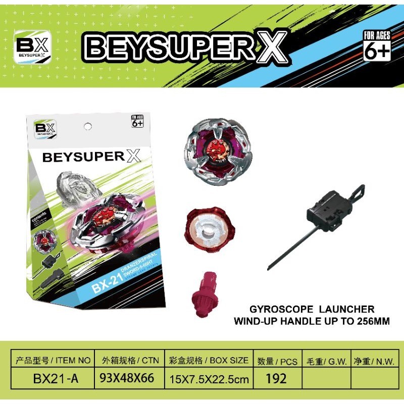 Jual BX21 Mainan Anak Gasing Beyblade X + Launcher Gangsing Beybled ...