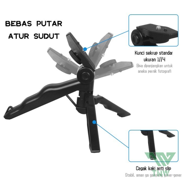 Jual Tnw Vlogging Kit Paket Vlog Youtuber Mic Livestream Tripod Lampu ...
