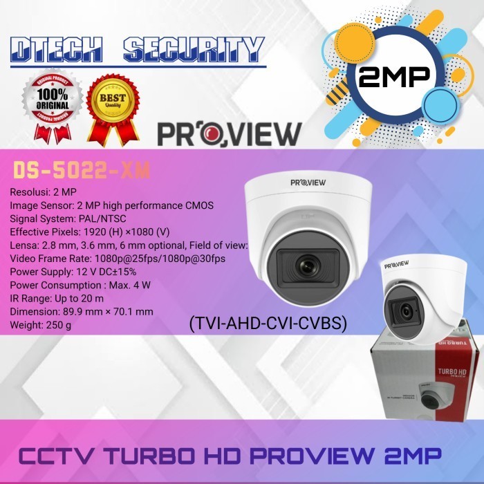Jual Cctv-Oem Hikvision Camera Turbo Hd 2Mp Proview Ds-5022-Xm All In 1 ...