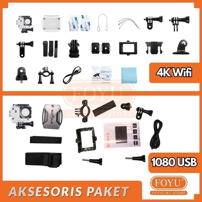 Jual Action Camera Foyu 4K Wifi Waterproof Portable Dv 1080P Murah ...
