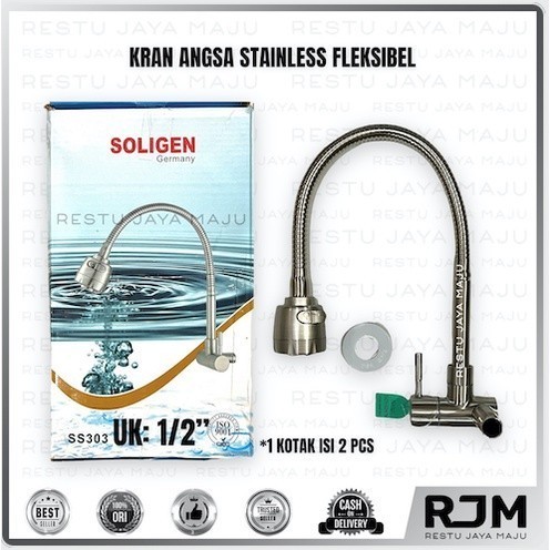 Jual SOLIGEN Kran Angsa Stainless SS Flexible Air Cuci Piring | Shopee ...
