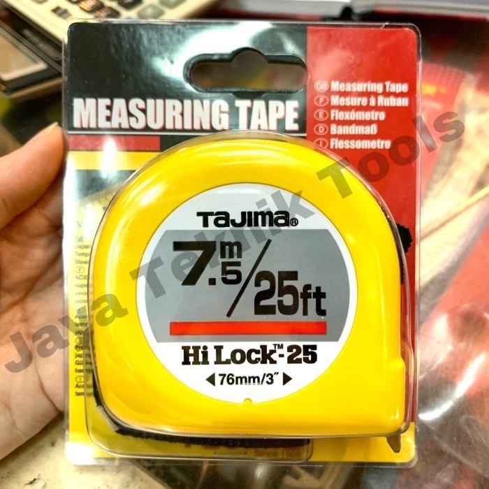 Jual NEW SERIES METERAN HI-LOCK TAJIMA 7,5 METER KUNING MEASURING TAPE ...