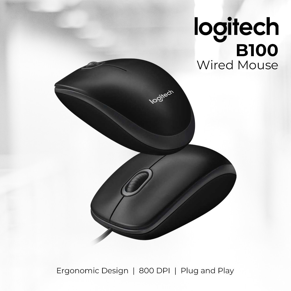 Jual Logitech Wired Mouse - B100 | Shopee Indonesia