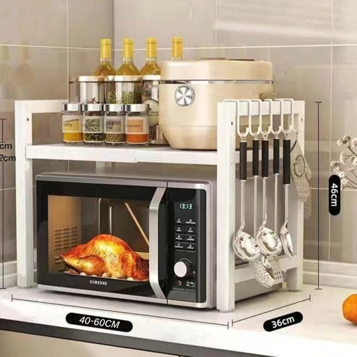 Jual Rak Microwave Susun Adjustable Full Stainless | Shopee Indonesia