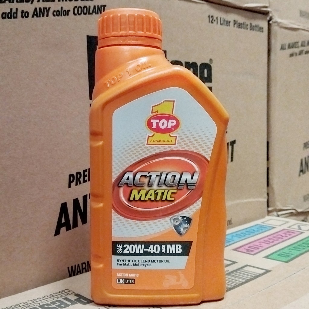 Jual OLI MESIN MOTOR MATIC TOP1 / TOP 1 ACTION MATIC 20W-40 800 ML ...