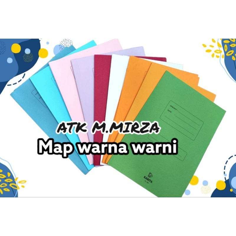 Jual Stop map kertas warna cerah(merk random)minimal pembelian 10 rb ...
