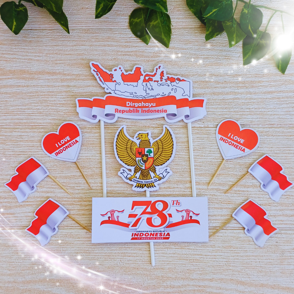 Jual O8B HIASAN KUE / TUMPENG TEMA DIRGAHAYU KEMERDEKAAN INDONESIA HUT ...