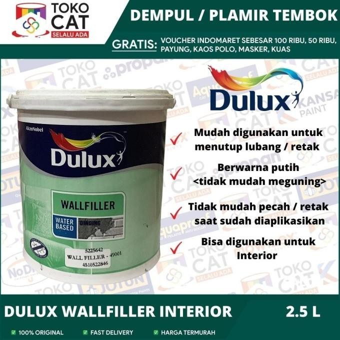 Jual Dulux Wallfiller Plamur /Plamir Tembok /Dempul Interior 3,5 Kg ...