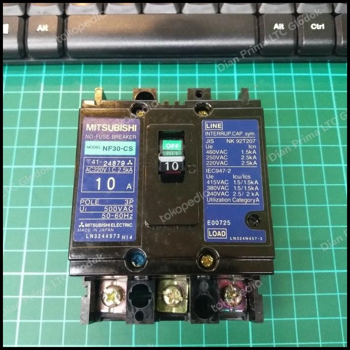 Jual BEST DEAL MITSUBISHI NFB MCCB NF30-CS 3P 10A | Shopee Indonesia