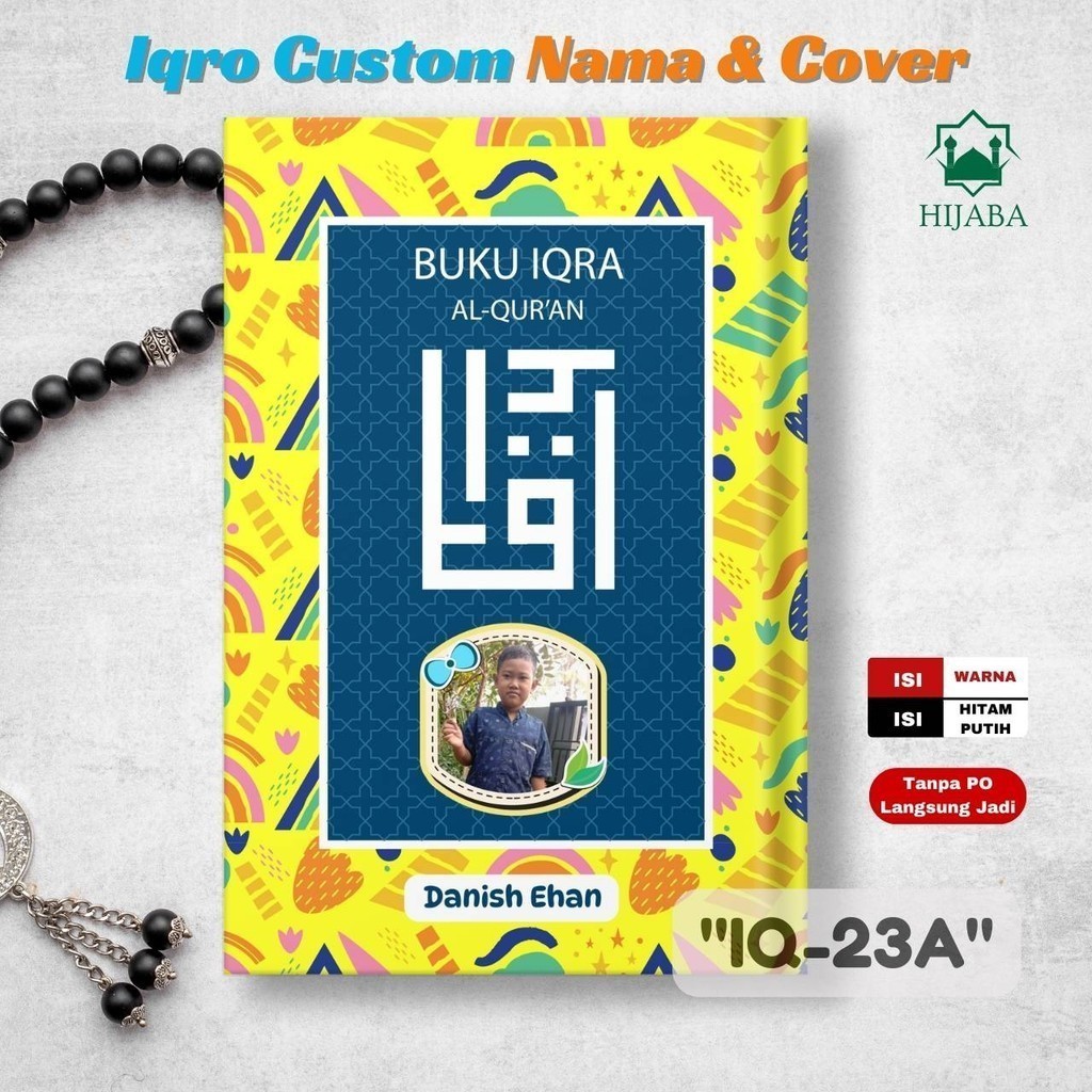 Jual Iqro Anak Custom Nama Foto Iqra A Desain Cover Ulangtahun Latin Di ...