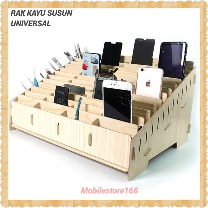 Jual RAK KAYU UNTUK SUSUNAN HP | Shopee Indonesia