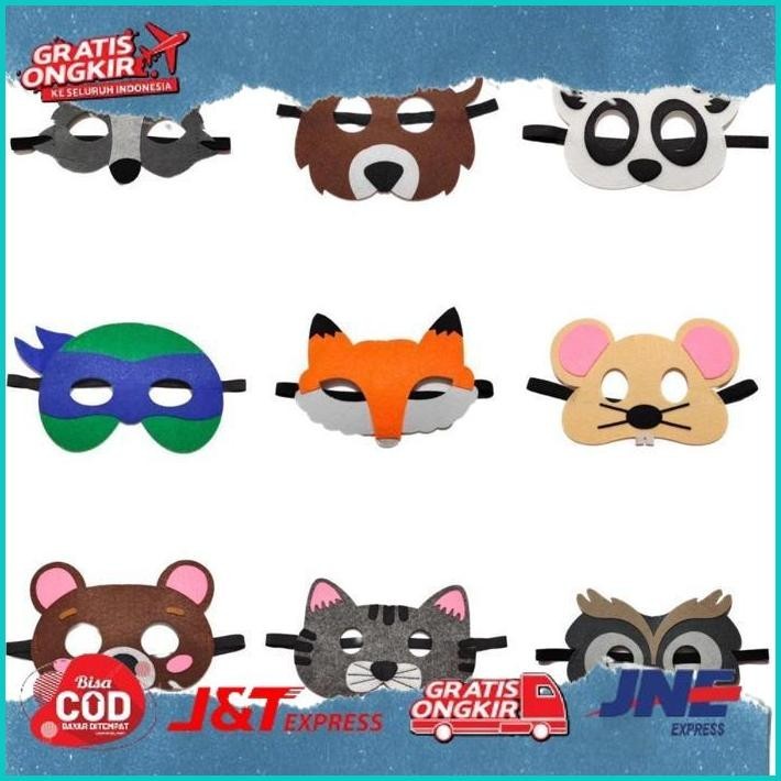 Jual [READY] TOPENG FLANEL KARAKTER / TOPENG PESTA MOTIF KARTUN BERUANG ...