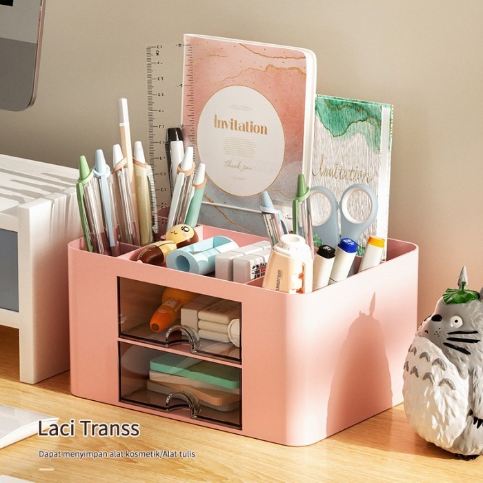 Jual Rak Kosmetik Storage Multifungsi/Desk Organizer Rak Laci Plastik ...