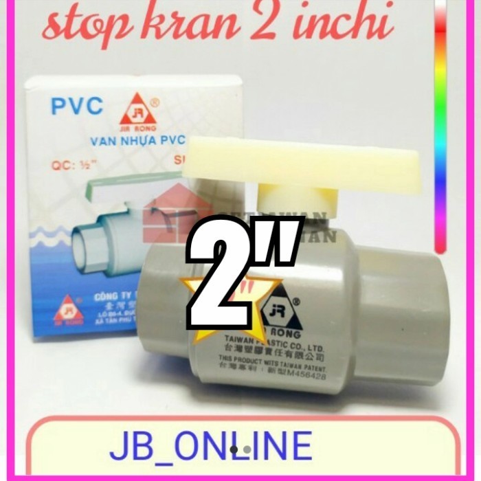 Jual Asiya Stop Kran Ball Valve Pvc Polos 2 Inchi Jiarong | Shopee ...