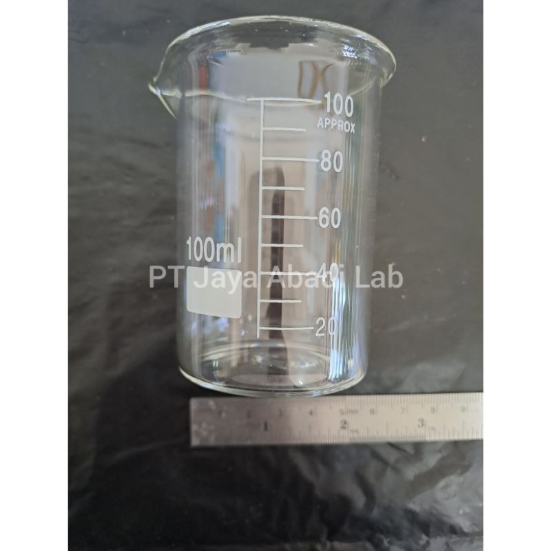 Jual beaker glass 100 ml kaca low form gelas kimia 100ml gelas ukur ...