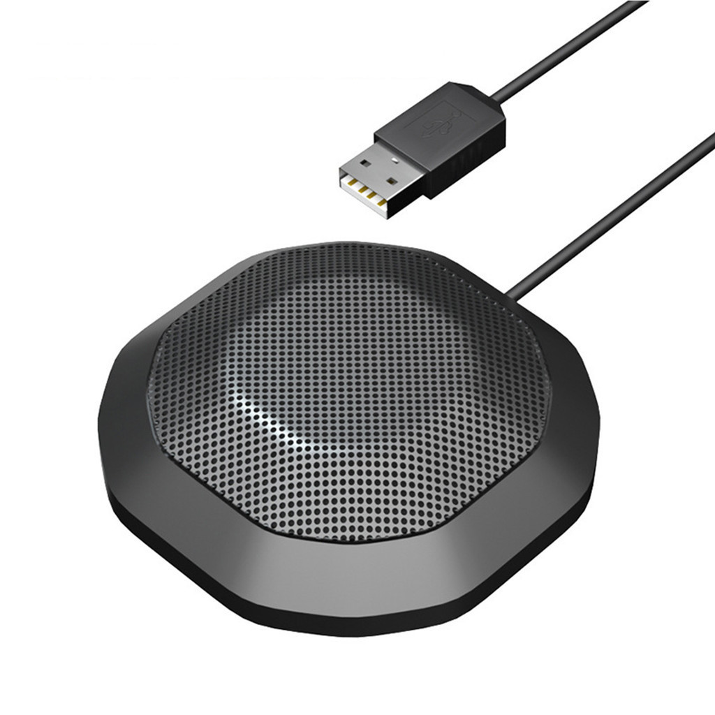 Jual Portable USB Conference Microphone 360° Omnidirectional Condenser ...