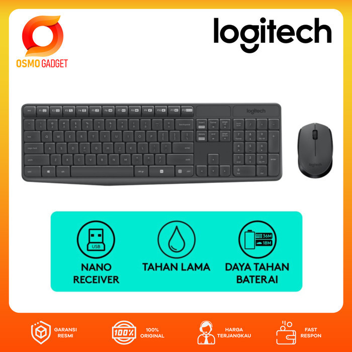Jual Logitech MK235 Wireless Keyboard Mouse Original - Garansi 1 Tahun ...