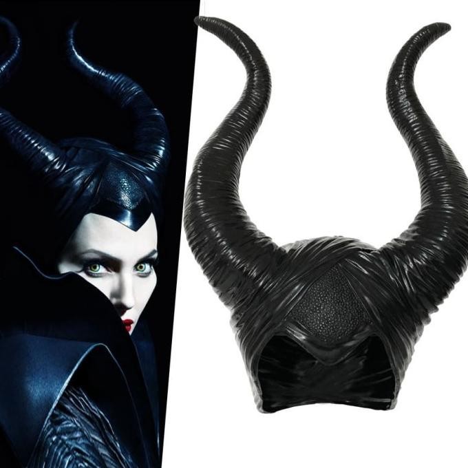 Jual Mahkota Tanduk Maleficent Movie Topi Hitam Kostum Hantu Devil ...