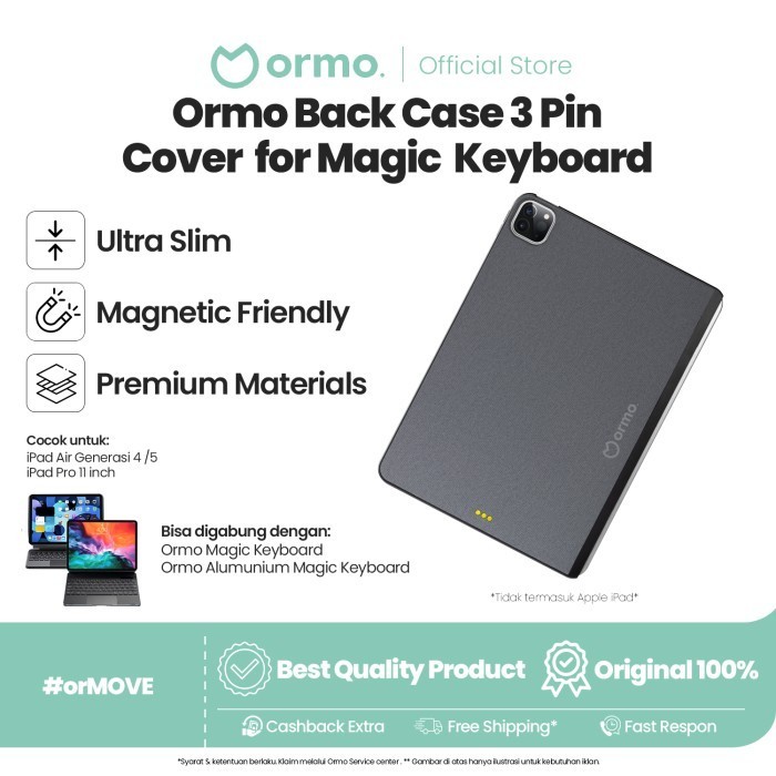 Jual Ormo Sleve 3Pin Magnetic Case 11" Competible with Apple Magic ...