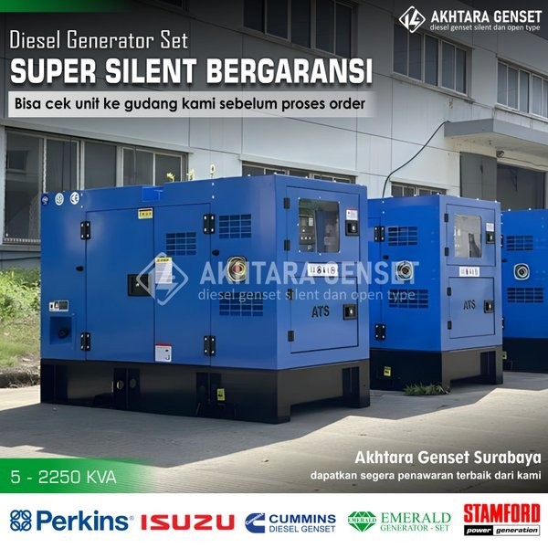 Jual HARGA GENSET SILENT - 35 kva Perkins Cummins Isuzu Emerald Stamford | Shopee Indonesia