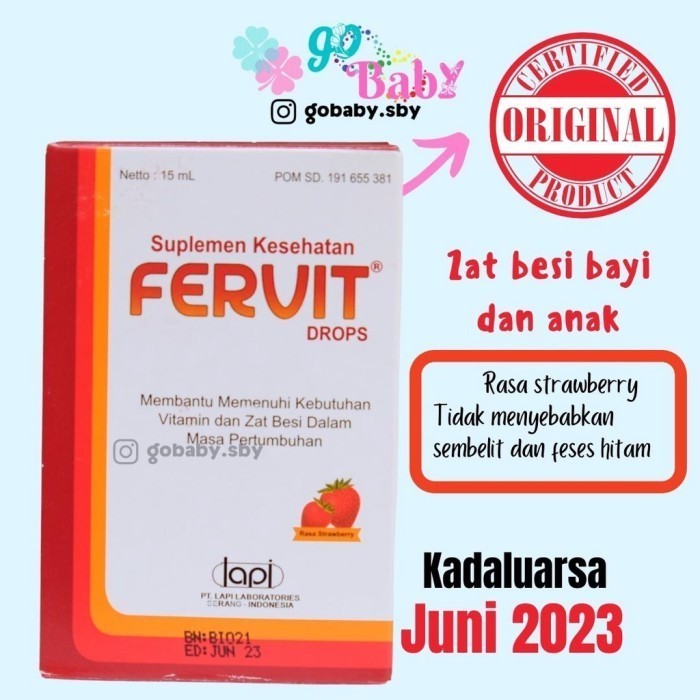 Jual Fervit Drops - Suplementasi Besi / Iron Anak & Bayi | Shopee Indonesia