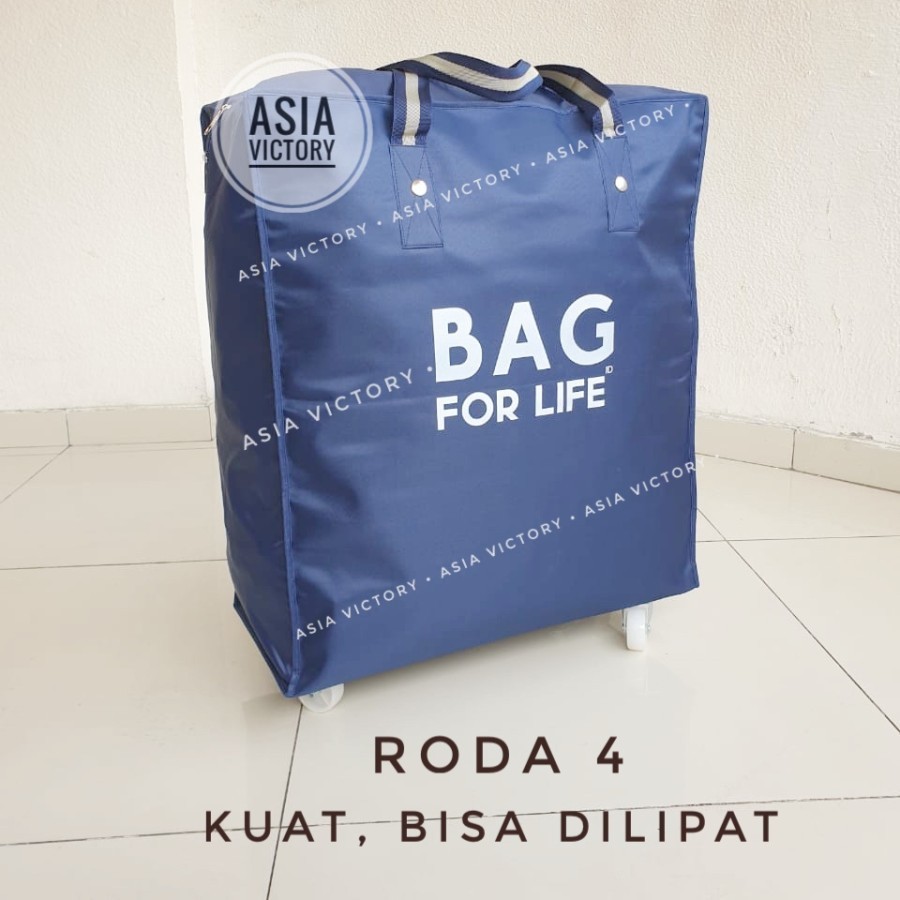 Jual [BEST DEAL] Tas Travel Barang Belanja Roda 4 Besar Troli Trolley ...