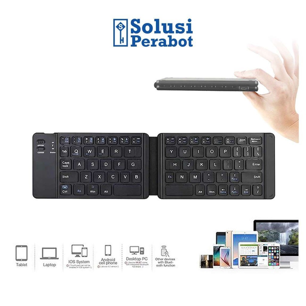 Jual Keyboard Lipat Mini Wireless Bluetooth Universal SP / Ultra Tipis ...