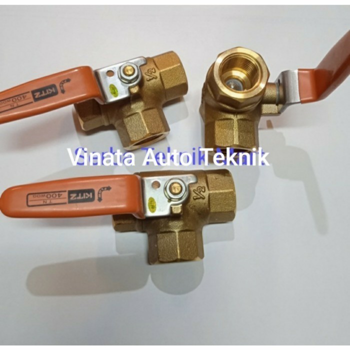 Jual Ball Valve 3way 1-1/2" Kitz Kuningan, Stop Kran | Shopee Indonesia