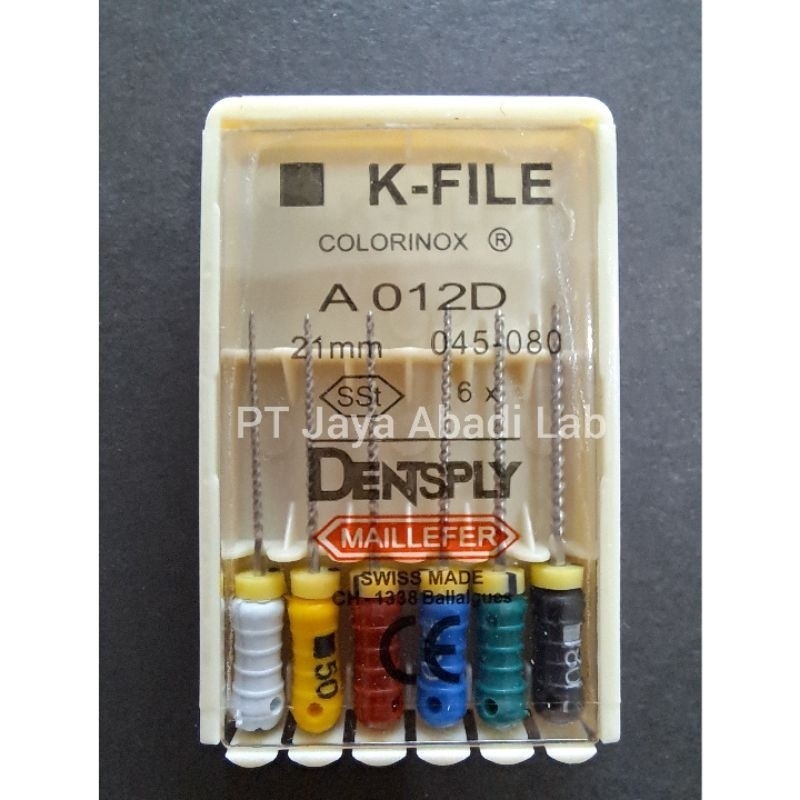 Jual dental jarum k file k-file dentsply panjang 21 mm 21mm ukuran 45 ...