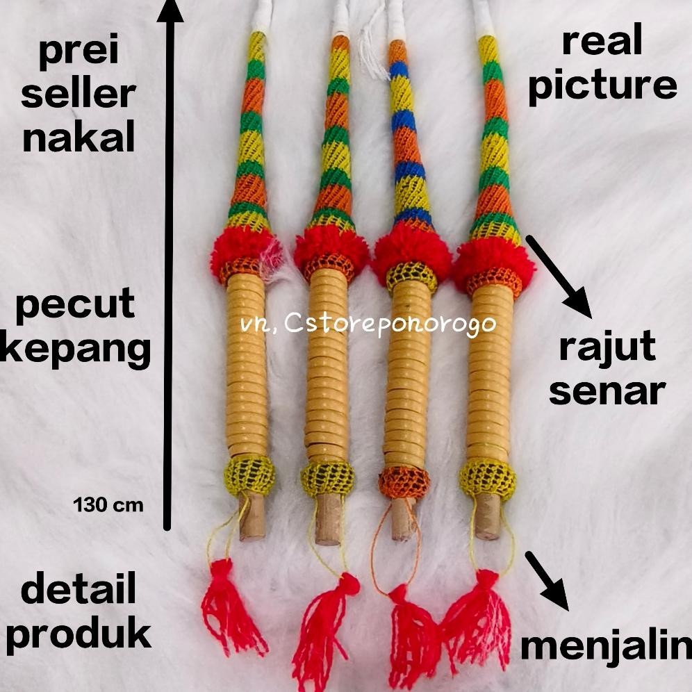Jual ALAT KESENIAN PECUT NJALIN RAJUT SENAR KEPANG ASLI / PECUT TARI ...