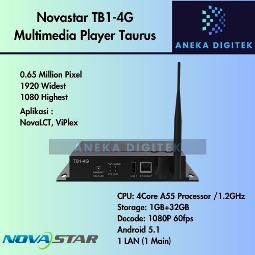 Jual Novastar Taurus TB1 TB1-4G Multimedia Player LED Videotron ...