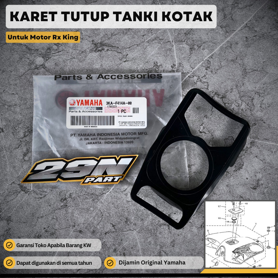 Jual COVER KARET DUDUKAN TUTUP TANGKI RX KING ORIGINAL | 3KA-F414A-00 ...