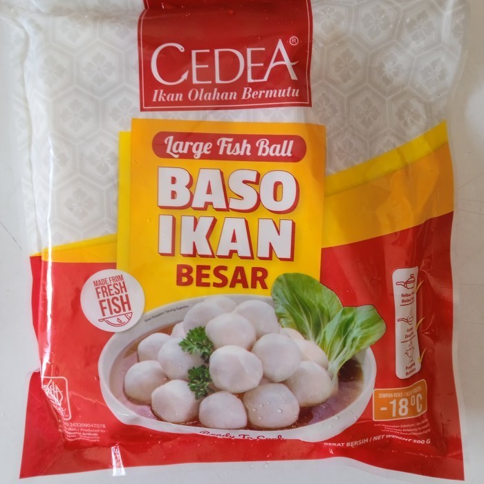 Jual CEDEA BASO IKAN ukuran sedang 500 GR bakso pentol ikan | Shopee ...