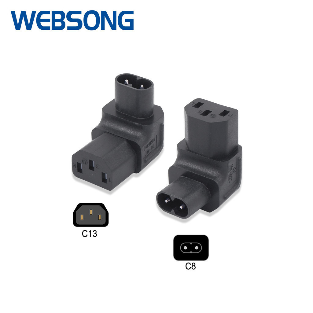 Jual Connector Power JD-46 C13 to C8 L Down Shape Websong | Shopee ...