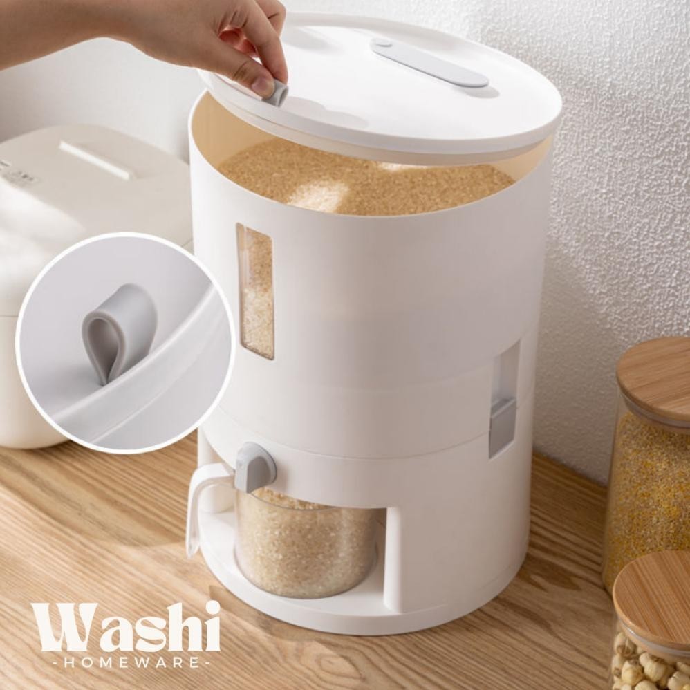 Jual WASHI - KYU Container Rice Minimalis Kontainer Beras Pengukur ...