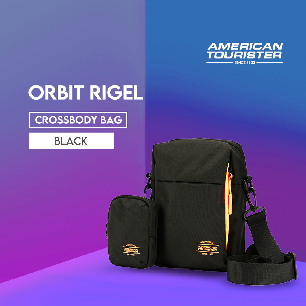 Jual American Tourister Orbit Crossbody Bag AS - Rigel Black | Shopee ...