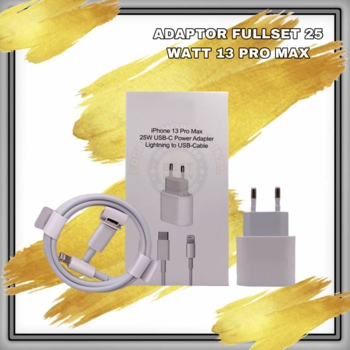 Jual Charger Cas Lightning 25 Watt Adaptor Fullset 13 Pro Max Original ...