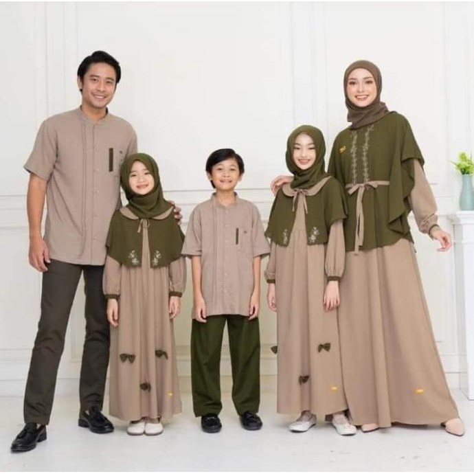 Jual Baju Couple Keluarga Terbaru + Nibras Sarimbit Daania Taupe Grey ...