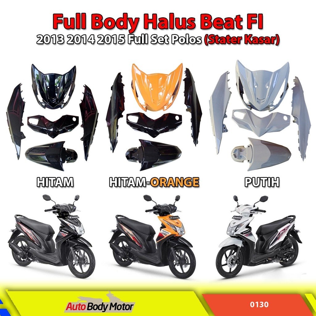 Jual Full Body Halus Beat FI 2013 2014 2015 Hitam Full Set Polos ...