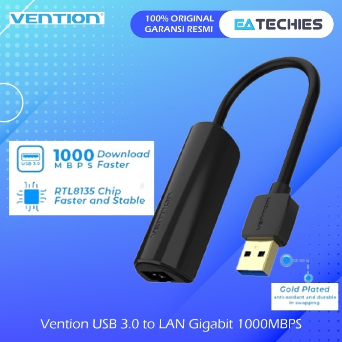 Jual Vention USB 3.0 to LAN Gigabit 1000M Rj45 Ethernet Adapter Mac ...